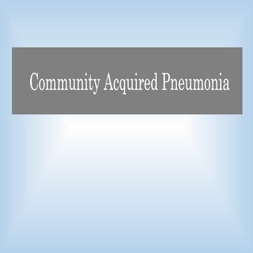 Community acquired pneumonia cpg 2016 | PPT