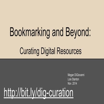 Copy of bookmarking basics and digital curation options | PDF
