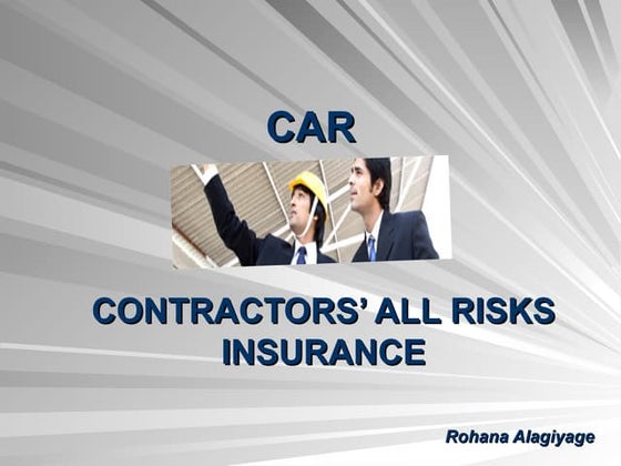Industrial All Risk insurance Policy IAR | PPTX | Motor Insurance ...