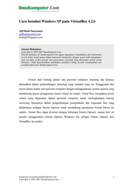 Modul Instalasi Windows Xp Pdf