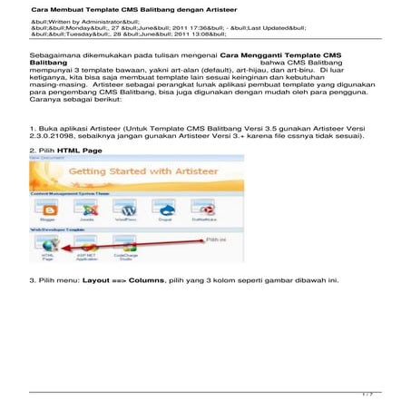Tutorial membuat template artisteer | PDF