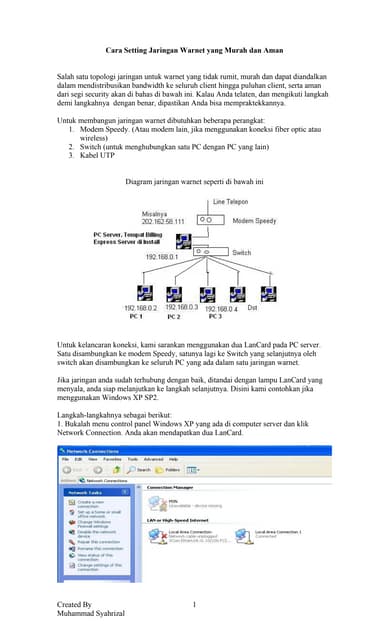 Setting jaringan di windows 7 | PDF