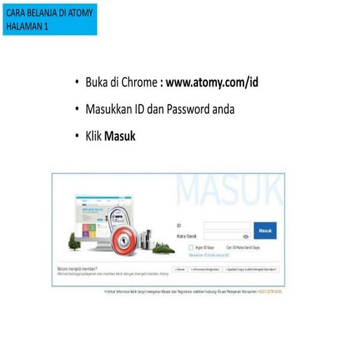 CARA BELANJA DI ATOMY dengan cepat dan berguna | PPT