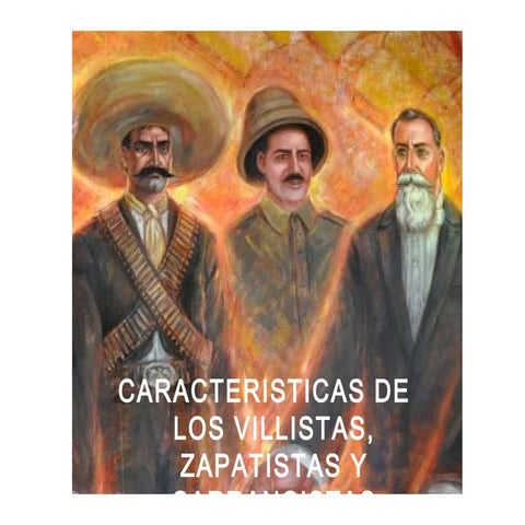 Caracteristicas de los villistas, zapatistas y carrancistas | PPT