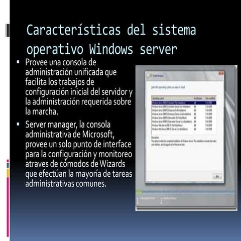 Características Windows Server | PPT