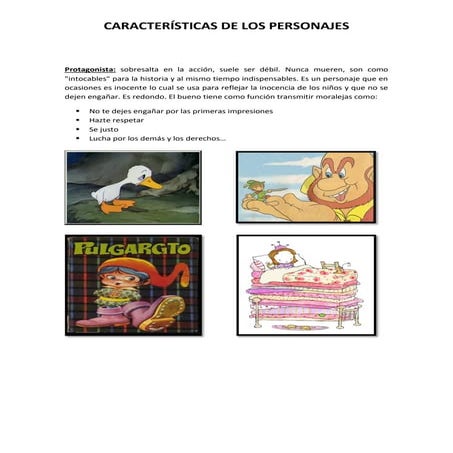 Caracteristicas protagonistas | PDF