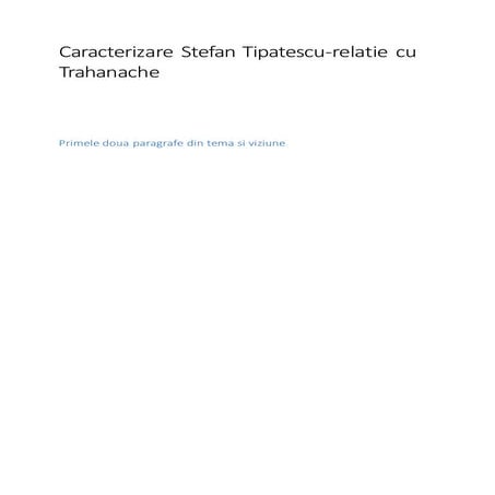 Caracterizare stefan tipatescu | DOCX