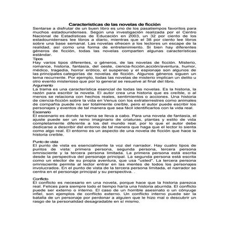 Características de las novelas de ficción | PDF
