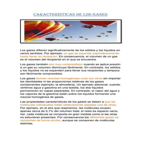 Propiedades de los gases | DOCX