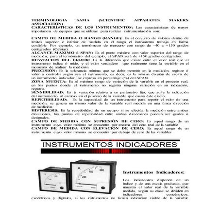 Características de los instrumentos de control | DOCX