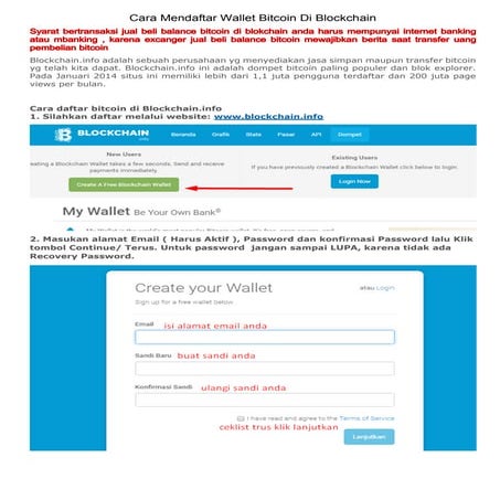 Cara daftar bitcoin di blockhain | PDF