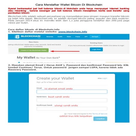 Cara daftar bitcoin di blockhain | DOCX