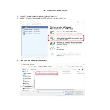 Cara instalasi software URSim progam ursim | DOCX