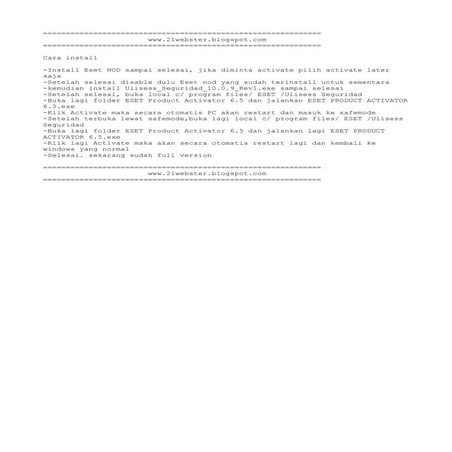 Cara install eset nod 32 | TXT