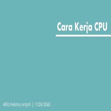 Cara Kerja CPU | PPTX