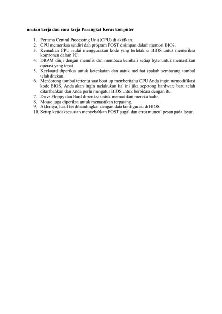 Komponen hardware Komputer | PPT