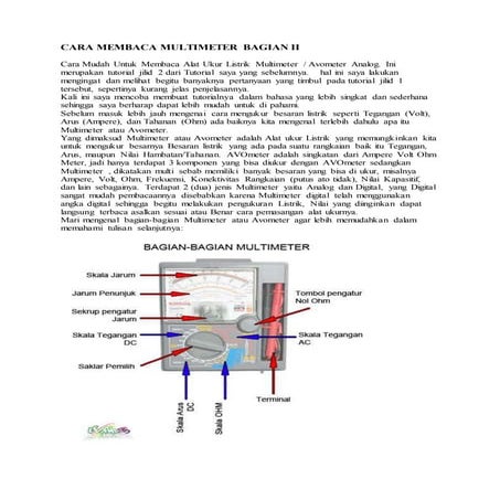 Cara membaca multimeter bagian ii | DOCX
