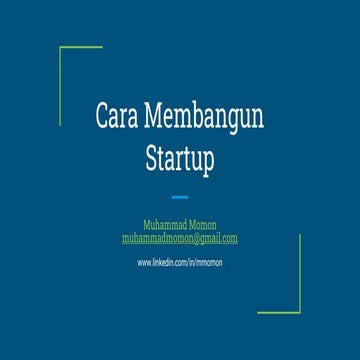 Cara membangun startup | PPTX