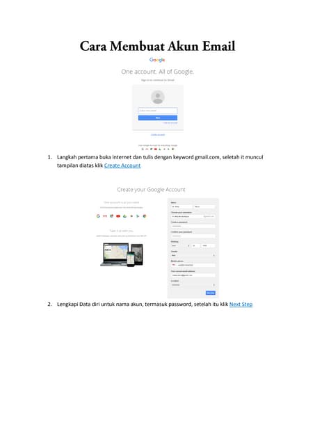 Cara membuat akun email | PDF