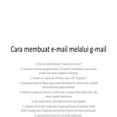 Cara Membuat Gmail | PPTX