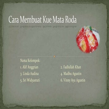 Cara membuat kue mata roda | PPTX