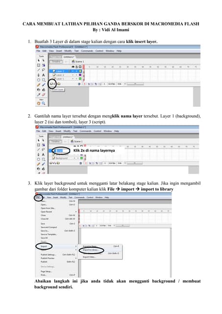 Cara membuat-presentasi-dengan-macromedia-flash-8 | PDF