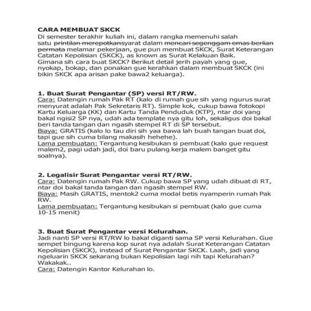 Cara membuat SKCK | DOCX