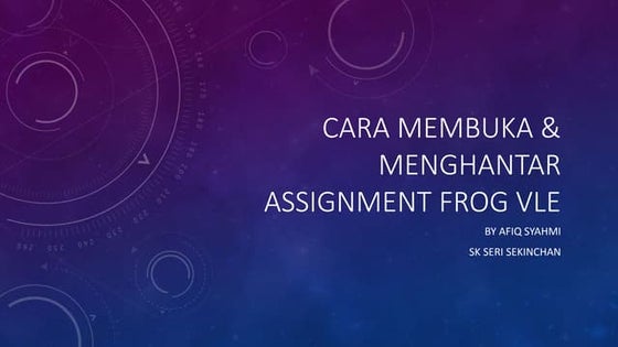 Cara login vle frog menggunakan yes id | PDF
