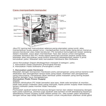 Cara memperbaiki komputer | PDF
