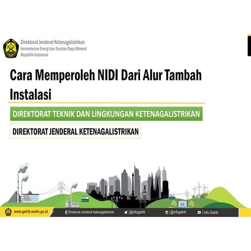 Tata Cara Permohonan NIDI Bagi Instalasi Penyediaan Tenaga Listrik ...
