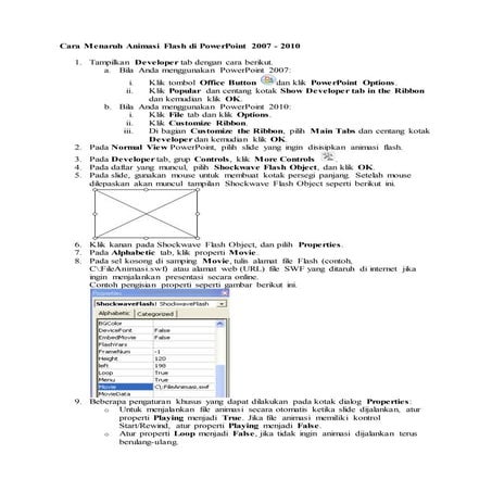 Tutorial Slide Presentasi Video | DOCX