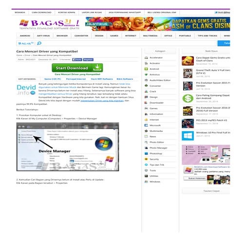 Cara mencari driver yang kompatibel bagas31 | PDF