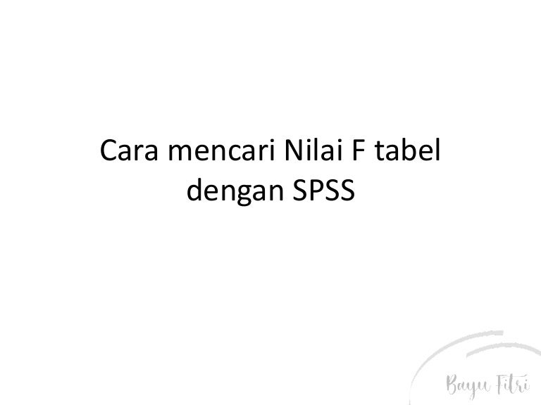 Code for spss 19 - alilasopa