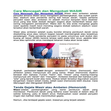 Cara mencegah dan mengobati wasir | PDF