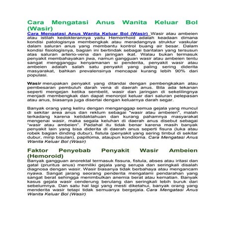Wasir stadium 3 bisa sembuh sendiri gak | PDF
