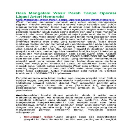 Ciri2 wasir hemoroid mulai sembuh | PDF
