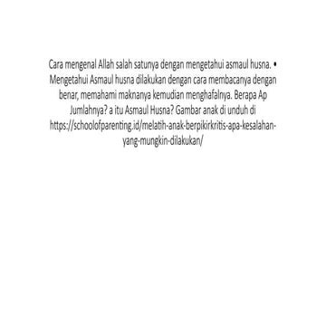 Cara mengenal Allah salah satunya dengan mengetahui asmaul.pptx