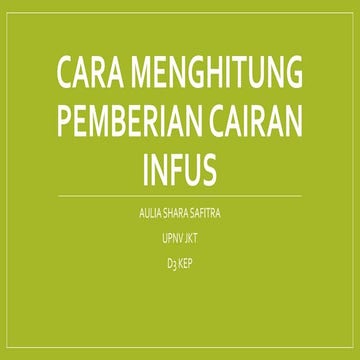 rumus pemberian obat melalui syringe pump | DOC