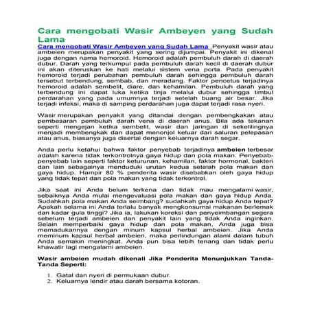 Fase stadium penyakit wasir (hemoroid) | PDF