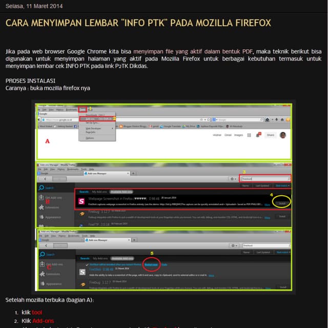 Cara menyimpan lembar info ptk pada mozilla firefox | PDF