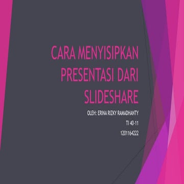 Cara menyisipkan presentasi dari slideshare | PPTX