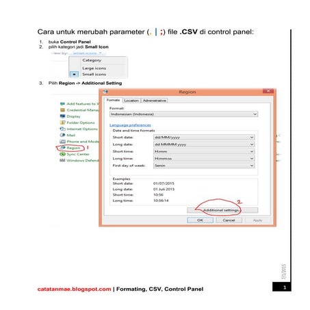 Cara merubah parameter file CSV | PDF