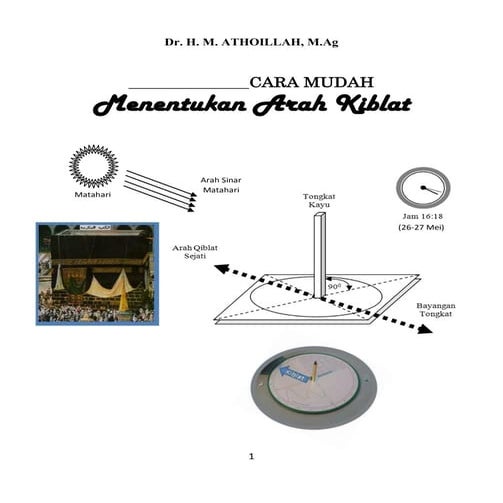 Cara mudah menentukan arah kiblat oke | PDF
