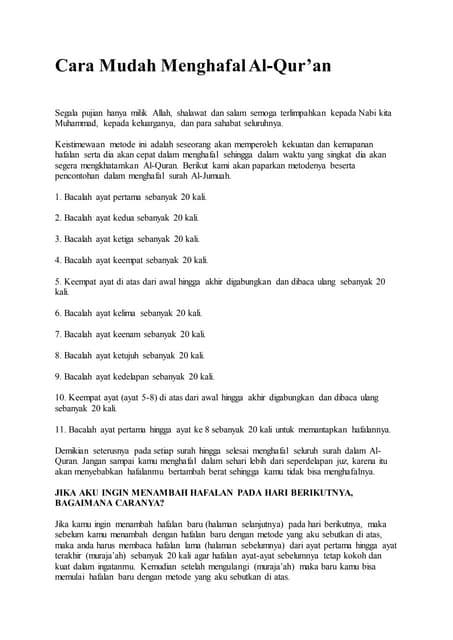 CARA CEPAT DAN MUDAH MENGHAFAL AL QURAN.pptx