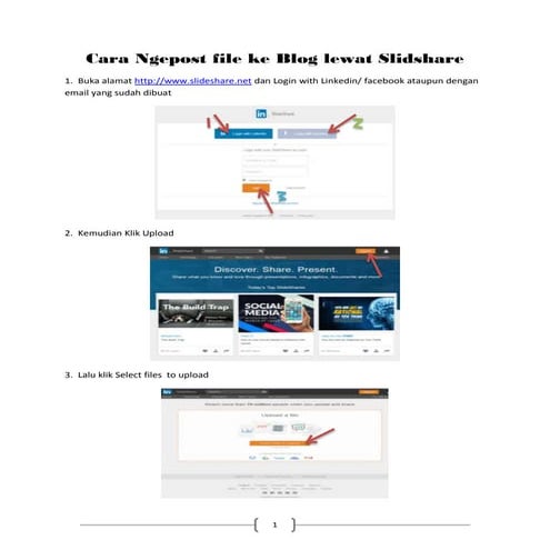 Cara menyisipkan file dari slideshere ke dalam blog | PDF