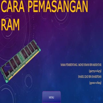 Cara pemasangan ram | PPTX
