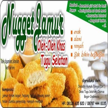 Cara Pembuatan Nugget Jamur | PPTX