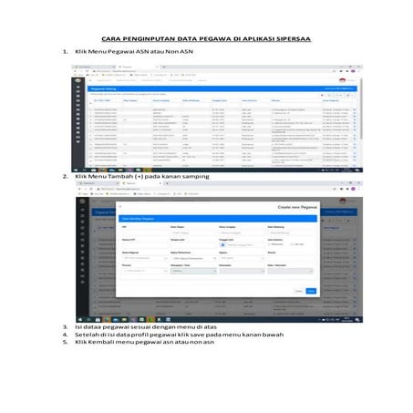 CARA PENGINPUTAN DATA PEGAWA DI APLIKASI SIPERSAA.docx