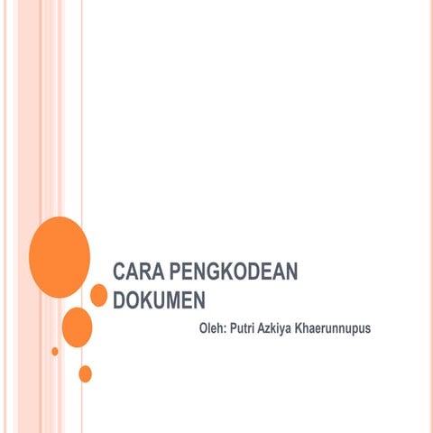 Cara pengkodean dokumen | PPTX