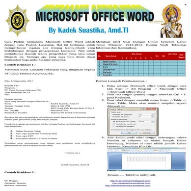 Pengoperasian Ms Word dan Excel | PPTX